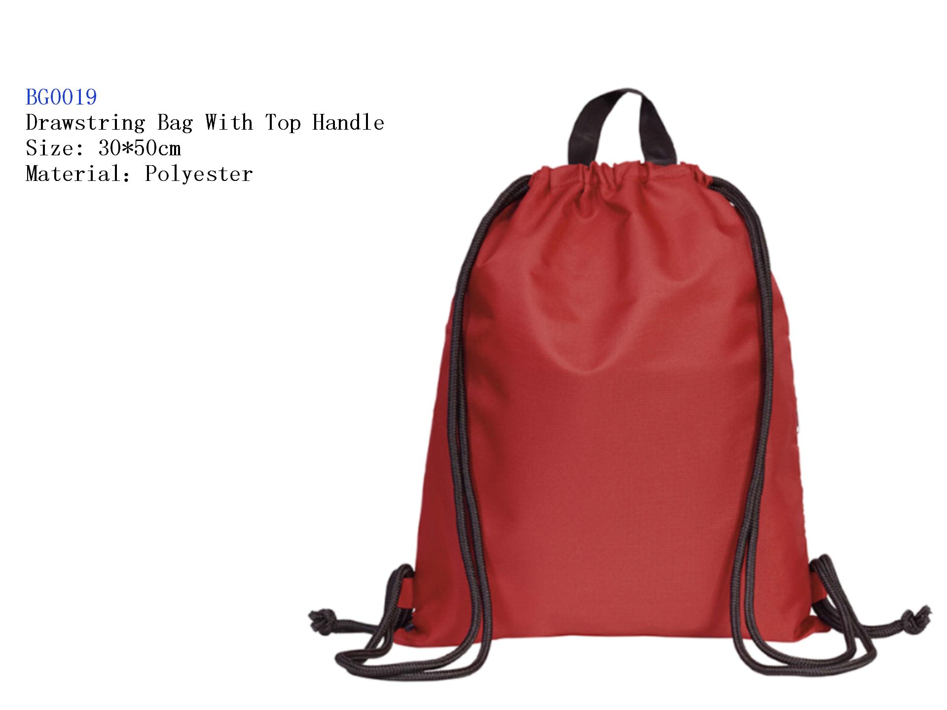 Drawstring Bag With Top Handle - NINGBO WINWORK IMP&EXP
